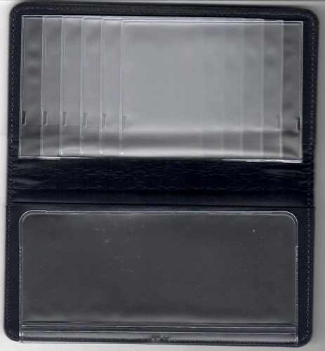 Navy Leather Checkbook Cover | eBay