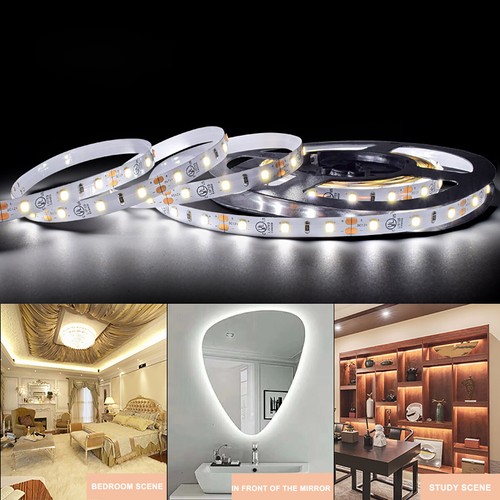 5M LED Strip Lights 3528 SMD 300 Leds Cool White Flexible Lamps Car ...