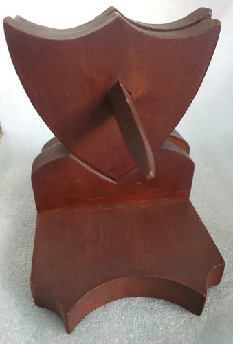 Vintage Wood & Sword BOOKENDS w/ Dagger, Knife Blade, Fantasy Knight ...