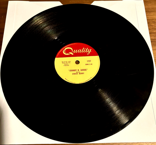 RARE 78 RPM Rock&Roll - CHUCK BERRY - "JOHNNY B. GOODE" - QUALITY 1727 ...