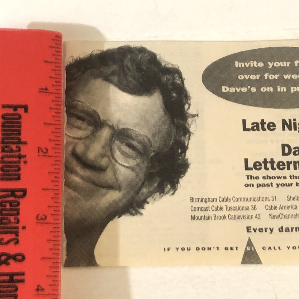 Late Night With David Letterman Vintage Print Ad TPA21 | eBay