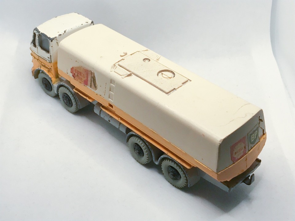 V RARE DINKY TOYS 944 LEYLAND OCTOPUS SHELL BP TANKER BLACK HUBS & GREY ...