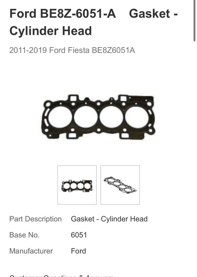Genuine Ford Head Gasket BE8Z-6051-A | eBay