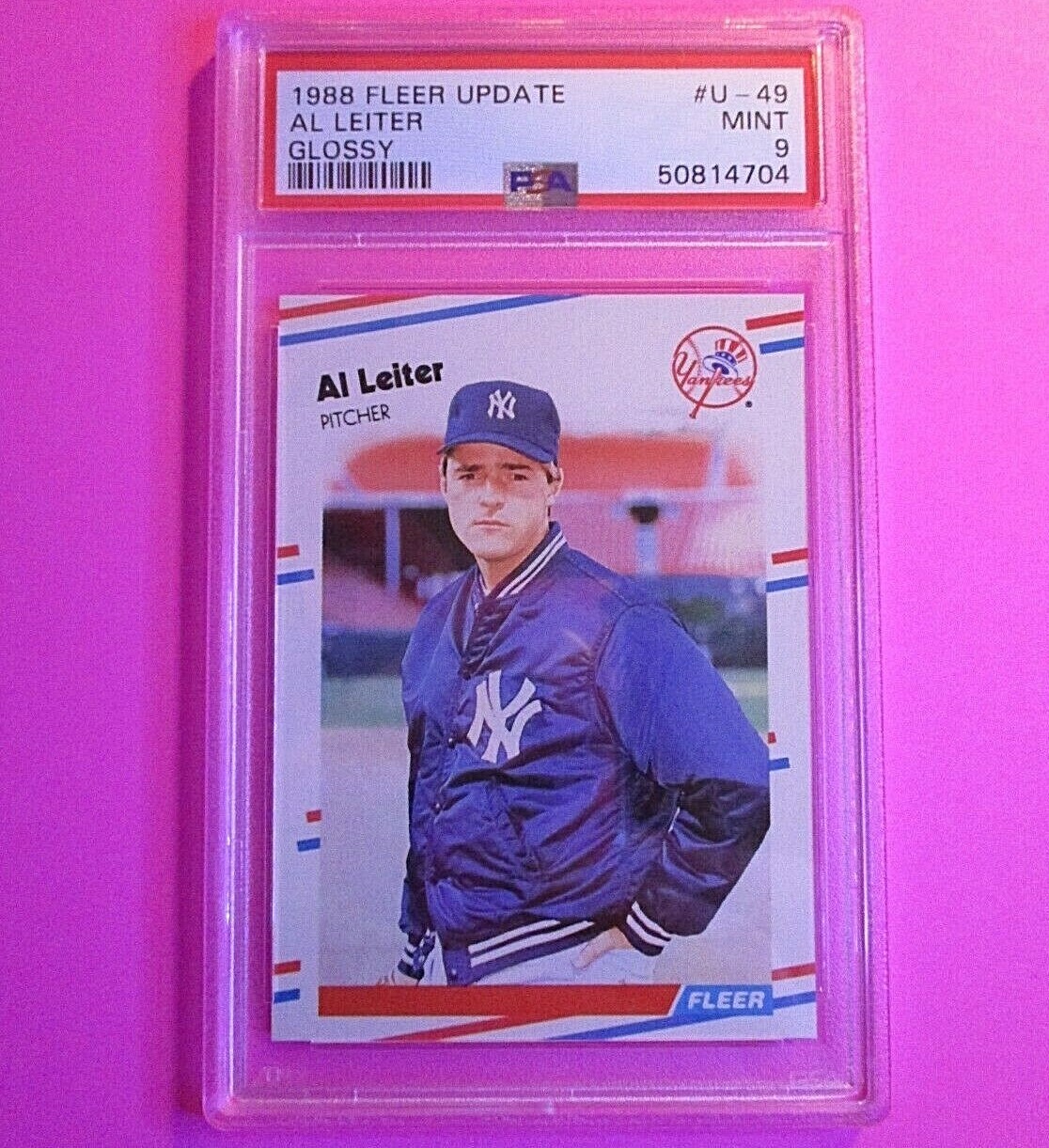 1988 Fleer Update Glossy - Al Leiter Rc Rookie PSA 9 Mint - Baseball ...