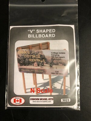 Osborn Models 3023 N Scale V Shaped Billboard Building Kit HH | eBay