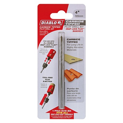Diablo 4" Carbide Tipped Pilot Drill Bit Workshop Power Tool Hardware ...
