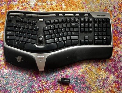 Microsoft Natural Ergonomic Desktop 7000 Wireless Keyboard WITH Dongle ...