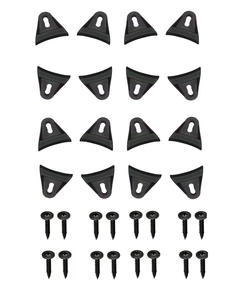 GRILL COVER MOUNTING CLIPS Clamps w/ Mounting Screws Mesh Waffle ...