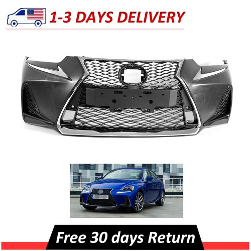 New Front Bumper Cover Grille Complete Set For 17-20 Lexus Is300 Is350 ...