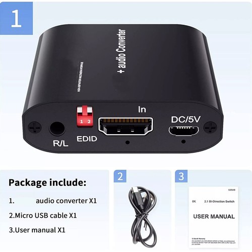 4K Audio Extractor Splitter to SPDIF Coaxial Digital Converter PS4 ...