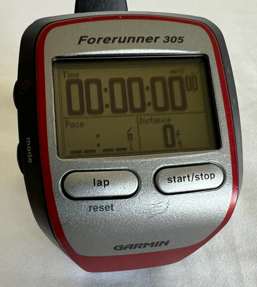 GARMIN Forerunner 305 Running Watch, Heart Rate, TESTED w/charger ...