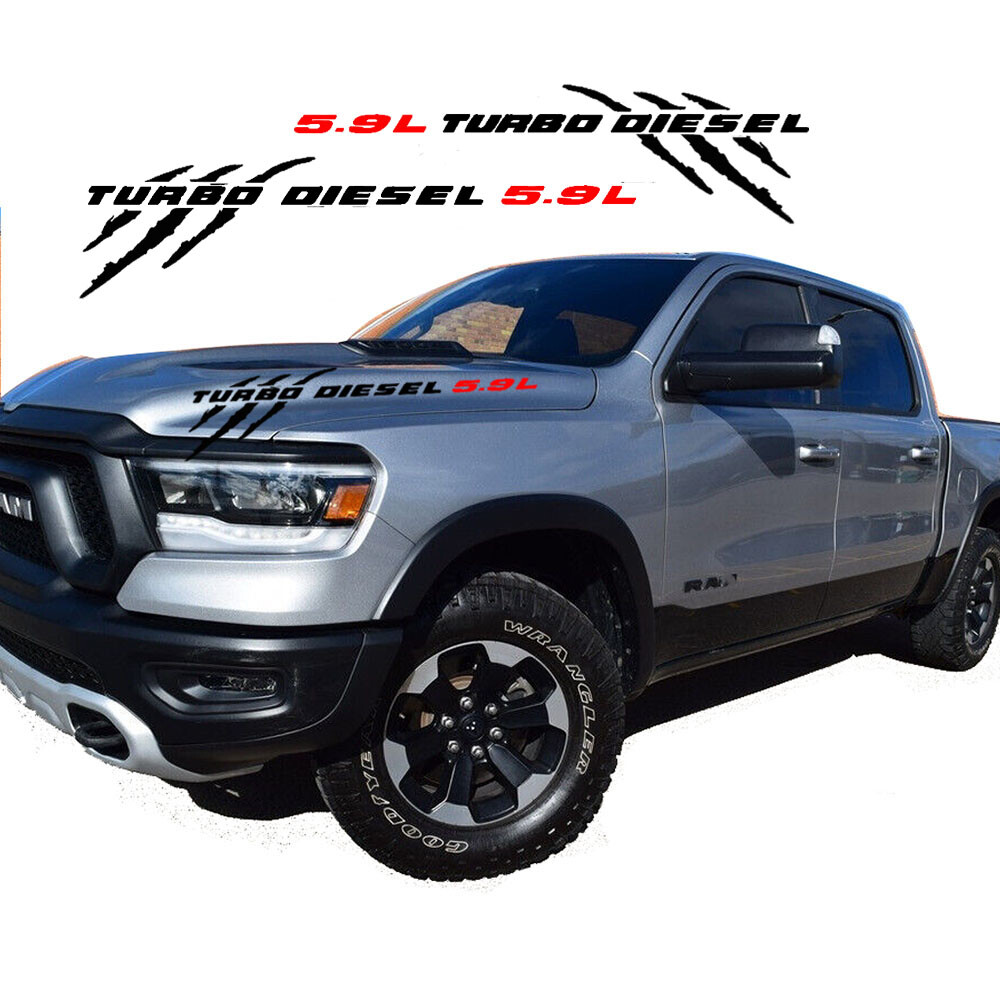 5.9L Turbo Diesel Hood decals sticker Fit to Dodge RAM Truck 1500 2500 ...
