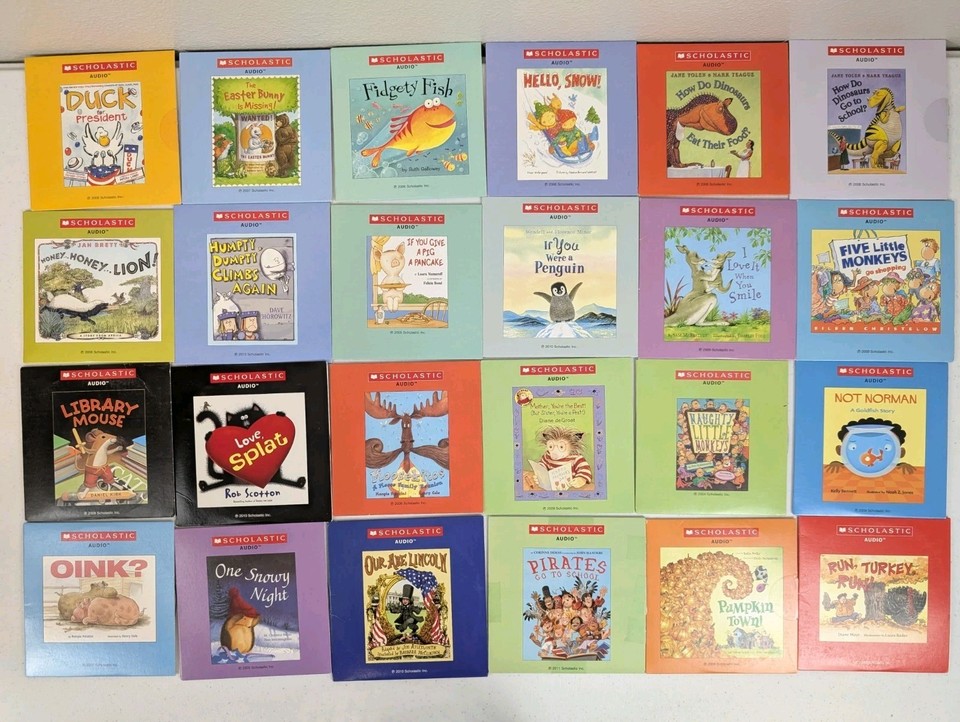 Huge Lot 87 Scholastic Kids Audio Book CDs Classroom Library Homeschool ...