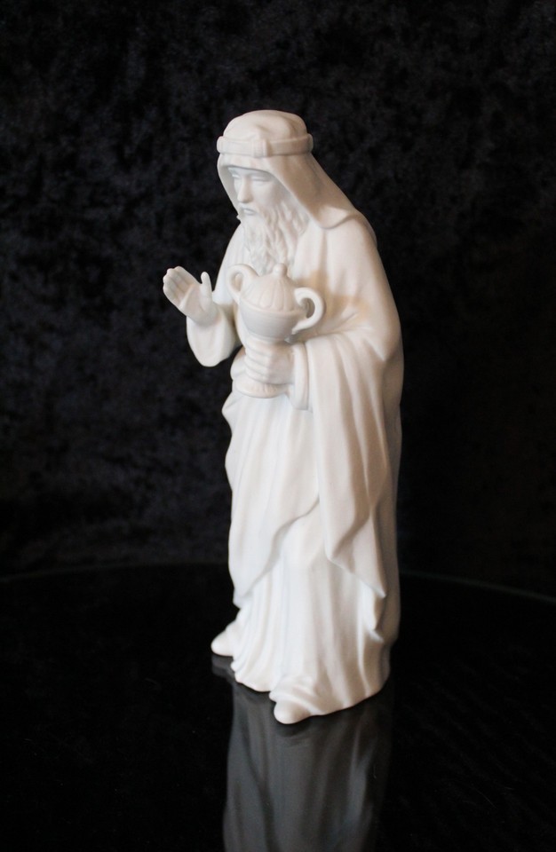 Homco White Bisque Porcelain Nativity Melchior Wise Man 1980s Matte Fin ...