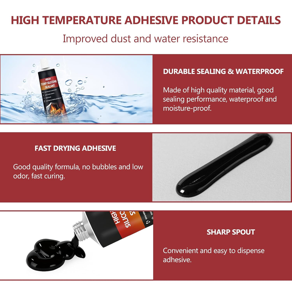 100Ml Oven Heat Resistant Glue, High Temperature Adhesive Fixes Cracks ...