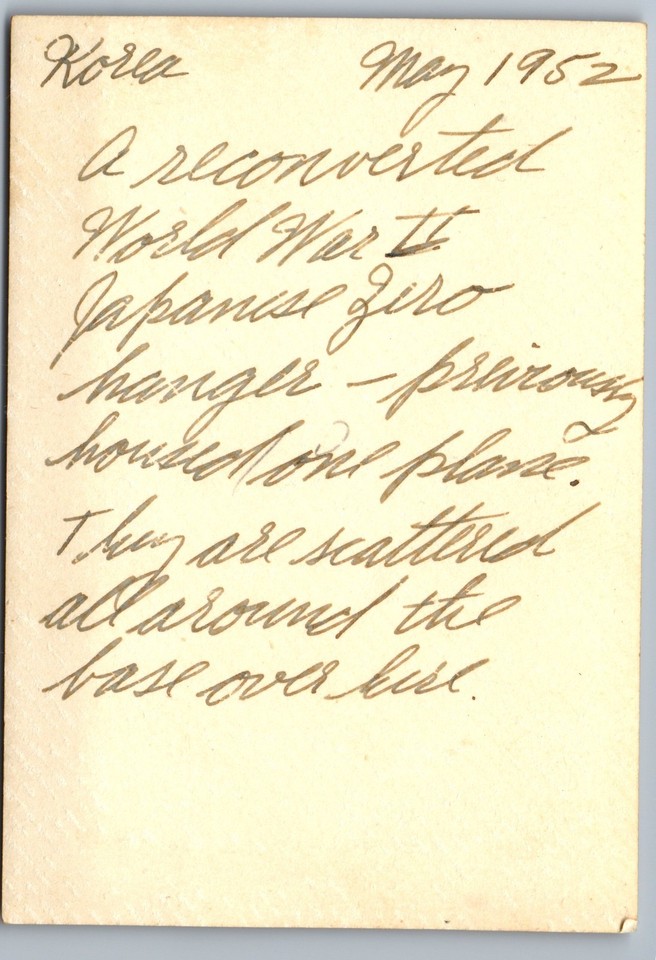 1952 KOREA RECONVERTED WW2 JAPANESE ZERO HANGAR PLANE PHOTO F41 | eBay