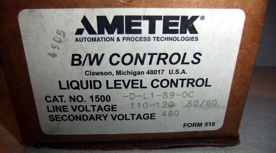 Ametek 1500-D-L1-S9-OC Liquid Level Control | eBay