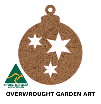 Christmas Bauble Decoration Small Three Australian Made Rusty Garden ...