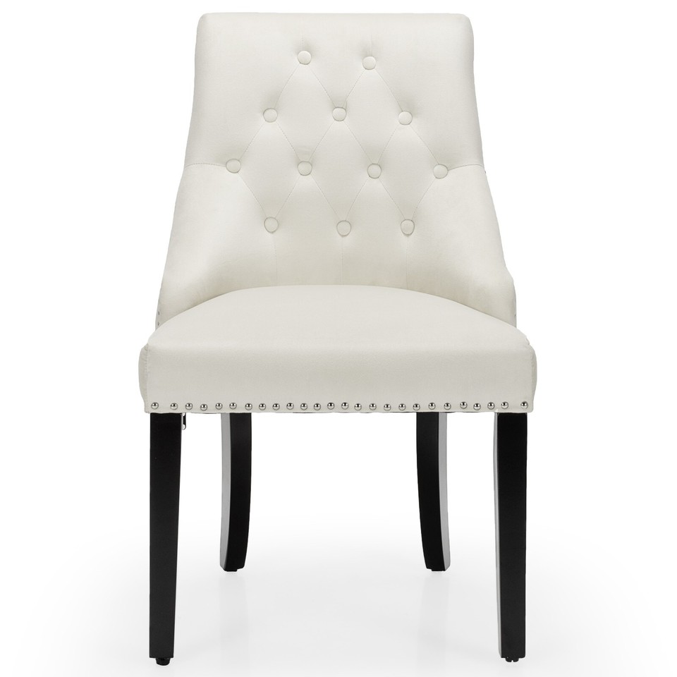 Kitchen Button-Tufted Dining Chair Upholstered Side Chair Modern Accent ...