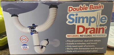 Simple Drain Double Sink Drain Kit Brass Rubber 1-1/2" NEW! | eBay