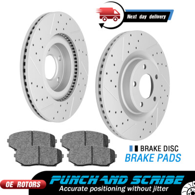 Front Brake Rotors +Ceramic Pads For FORD EDGE MKX Disc Brakes & Pad ...