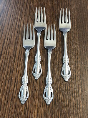 Oneida Raphael Distinction HH Deluxe Embossed 4- Salad Forks 6 3/4" | eBay