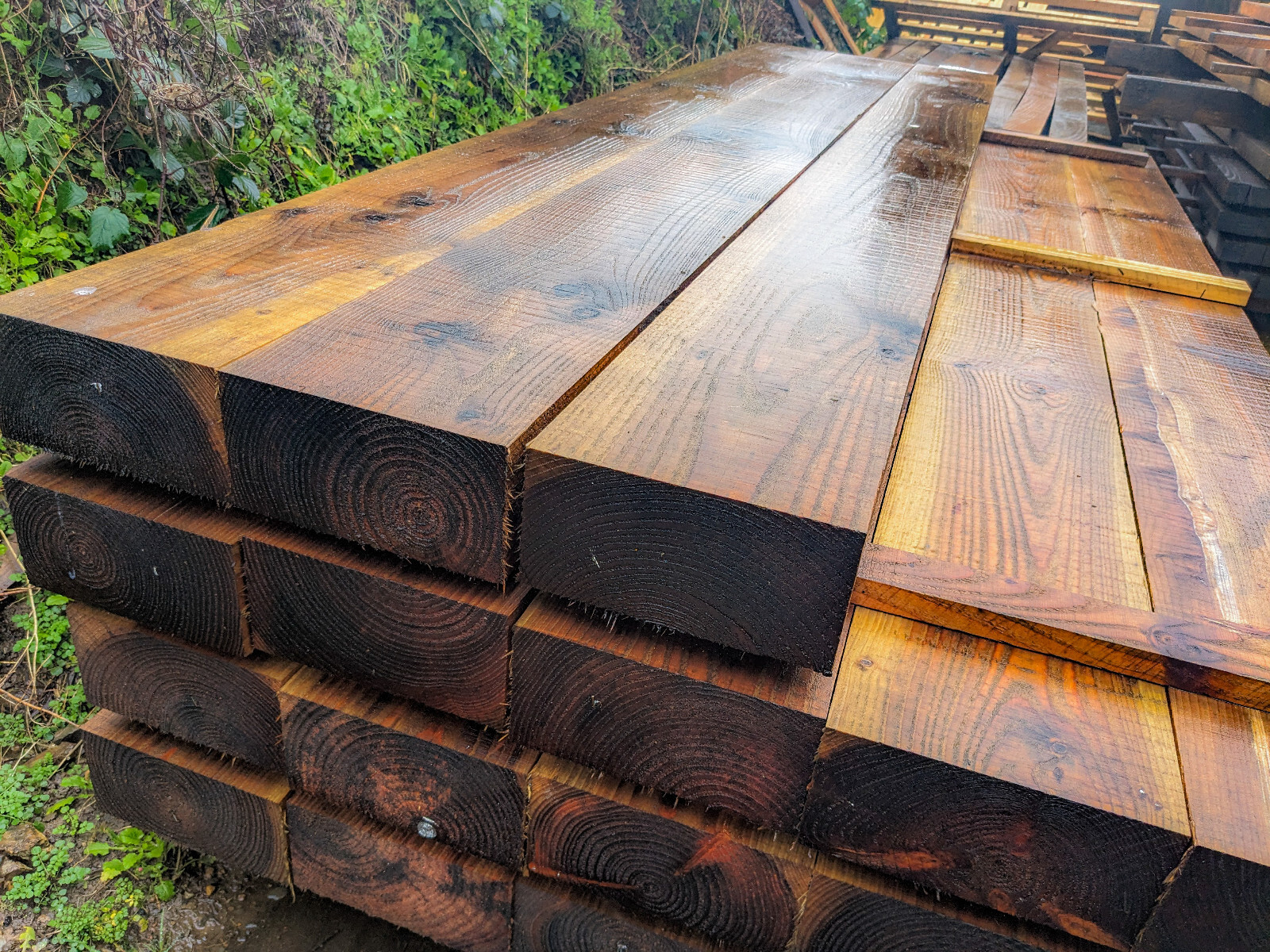 BARGAIN WOODEN POSTS SLEEPERS 2x2 (50 x 50) 4x4 (100 x 100) 8x4 (200 x ...