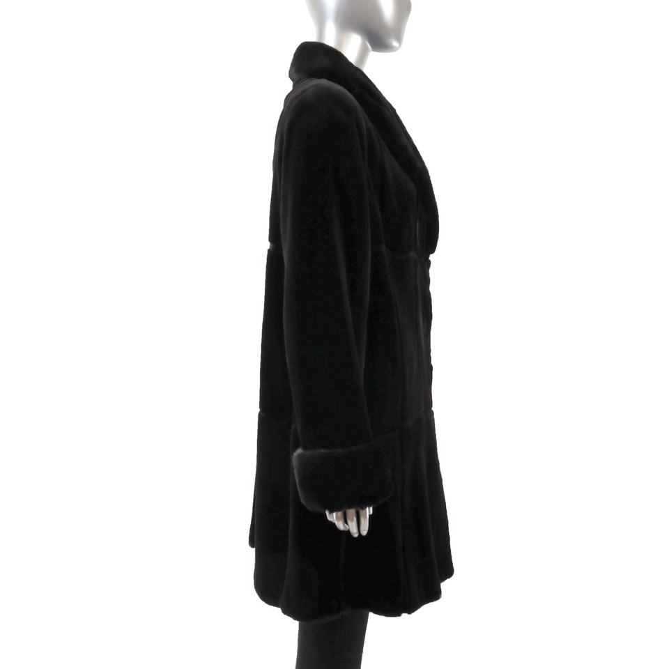 Black Sheared Mink Coat- Size M | eBay