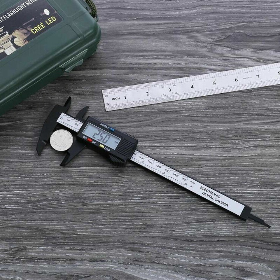 6" Micrometer Digital LCD Measuring Tool Caliper Vernier Gauge Metric ...