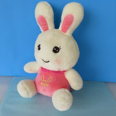 Little CUCU ~ White/ Pink Bunny 11" Plush Stuffed Animal Toy ~ NWOT | eBay
