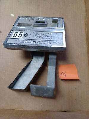 Cavalier Coke Machine Front coin slot panel & coin drop chute parts or ...