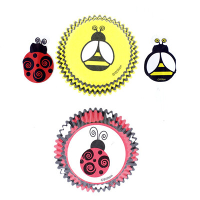 Wilton Cupcake Bugs and Bees Combo - Baking Cups and Topper | eBay