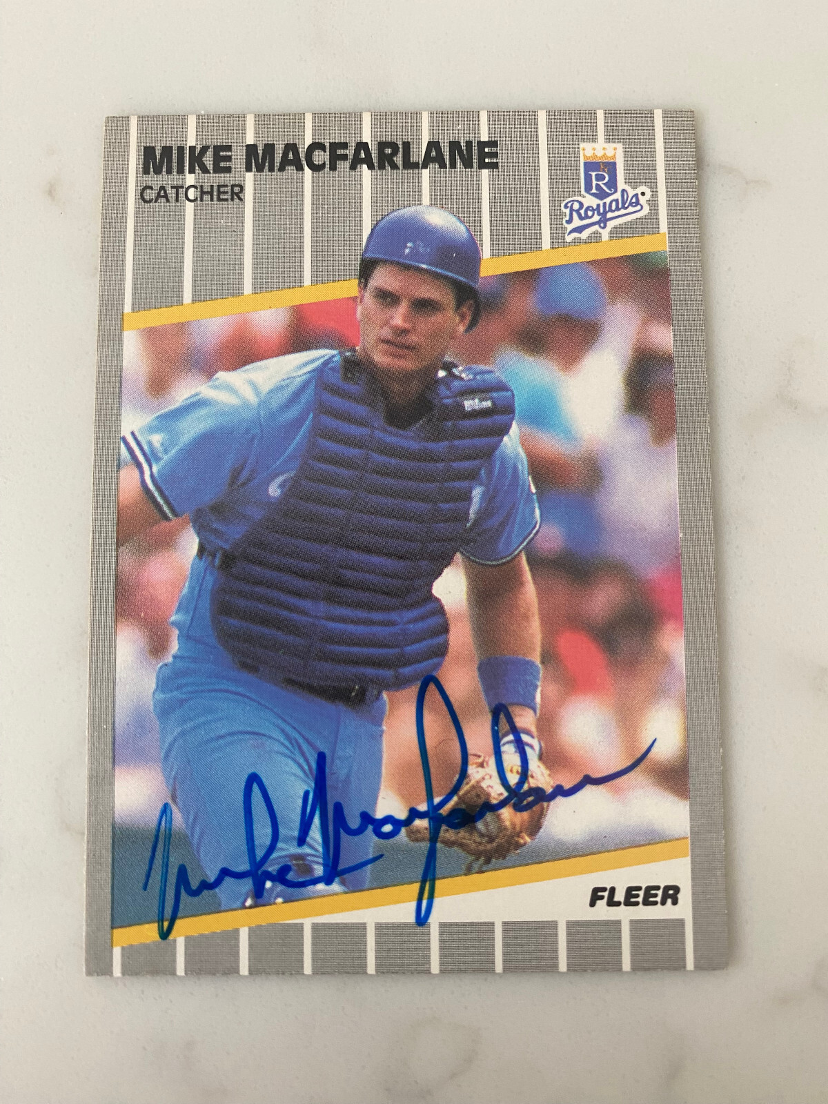 Mike Macfarlane Autographed 1989 Fleer #287 Kansas City Royals | eBay