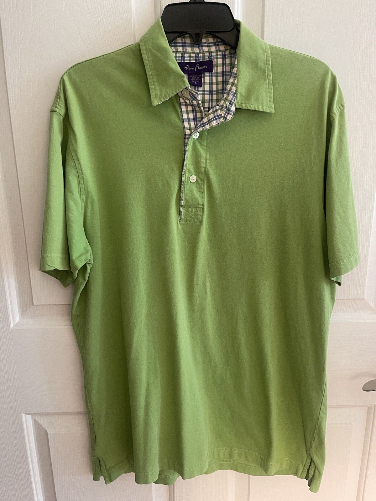 Alan Flusser Green Short Sleeve Oversized Golf Shirt, Men’s Size Small ...