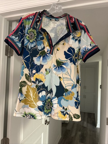 Johnny Was Active Top Size Medium, Multicolor Short Sleeves,polyester ...