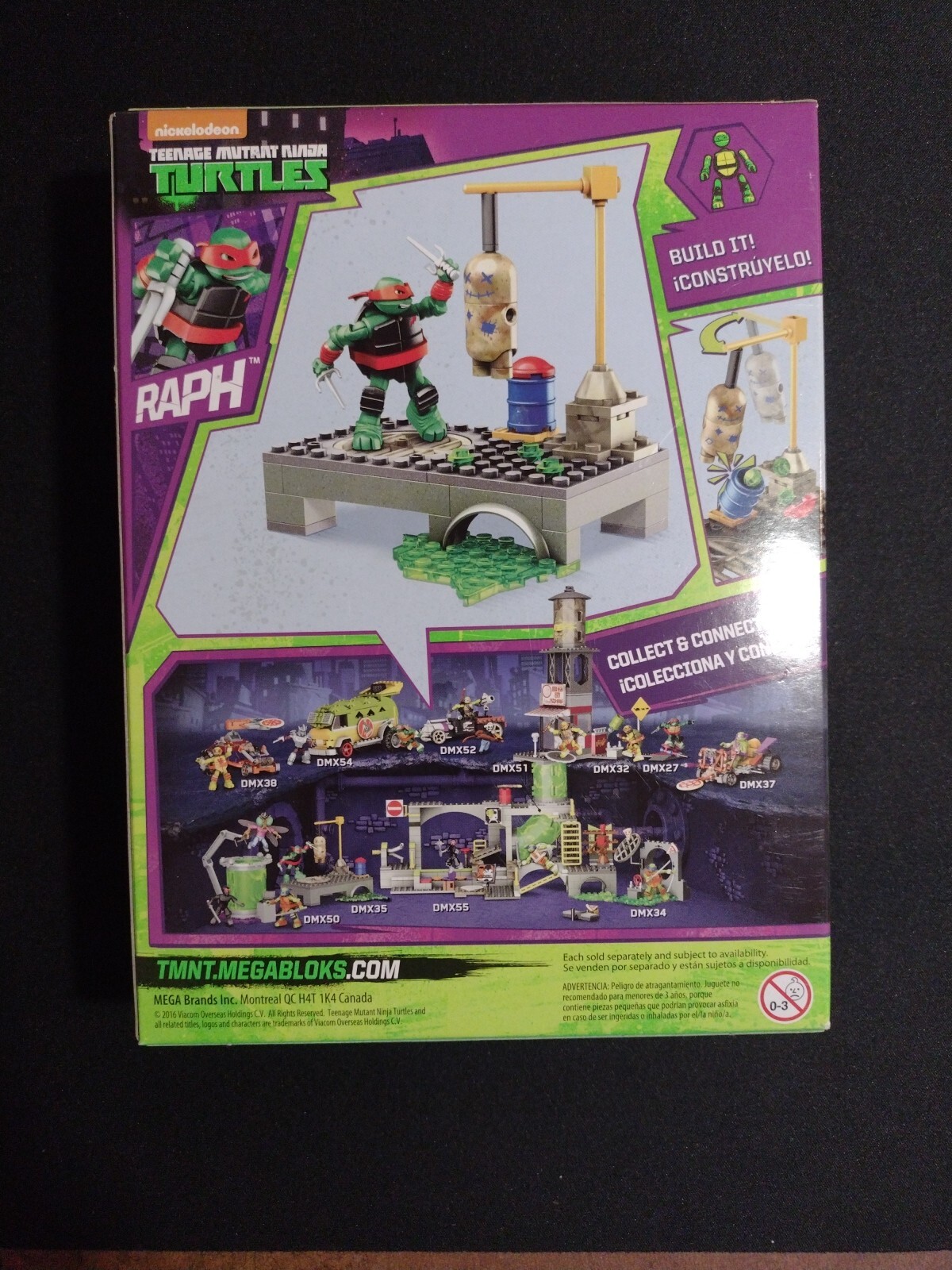 Mega Bloks Construx TMNT Ninja Turtles Raph Dojo Combat Raphael Dmx35 ...