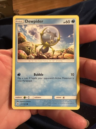 Pokemon Card NM Dewpider HP60 45/149 2017 BAsic | eBay