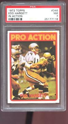 1972 Topps #346 Edd Hargett Pro Action PSA 7 Graded Football Card HIGH ...