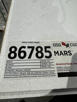 2 X 2 Ceiling Tiles USG CGC #86785 MARS WHITE 27 Ctns = 1296 Sqft $48. ...