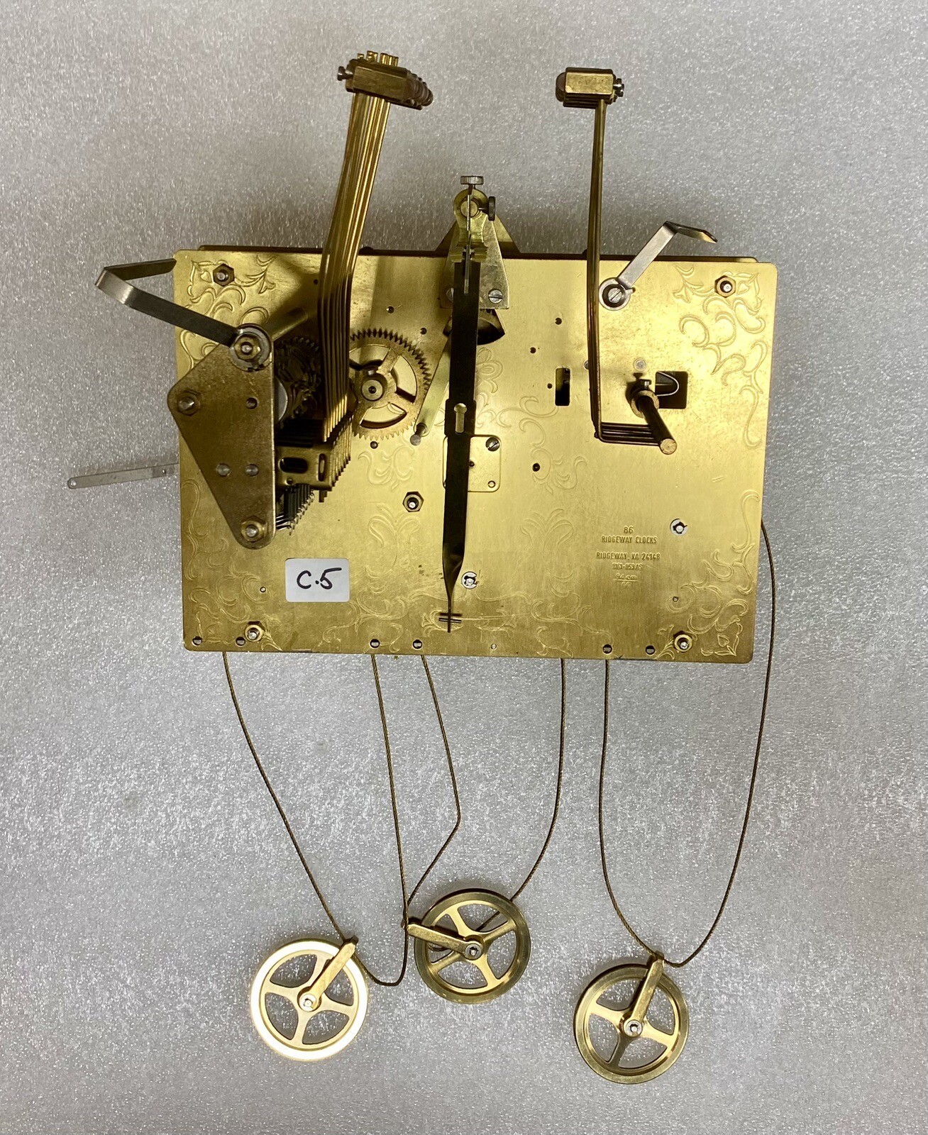 Hermle Ridgeway Clock Movement Triple Chime 1161-853AS 94cm With ...
