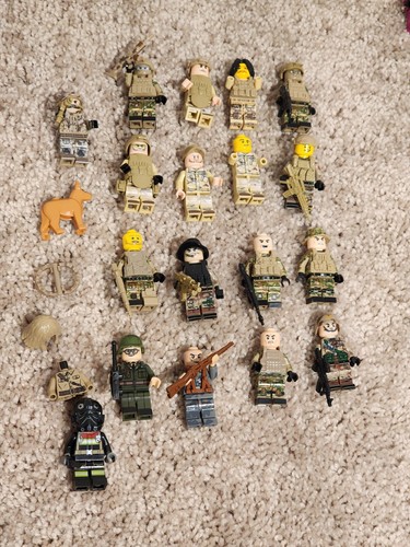 Lot Of 18 Battle Brick Infantry Woodland marine LEGO Minifig SEE ...