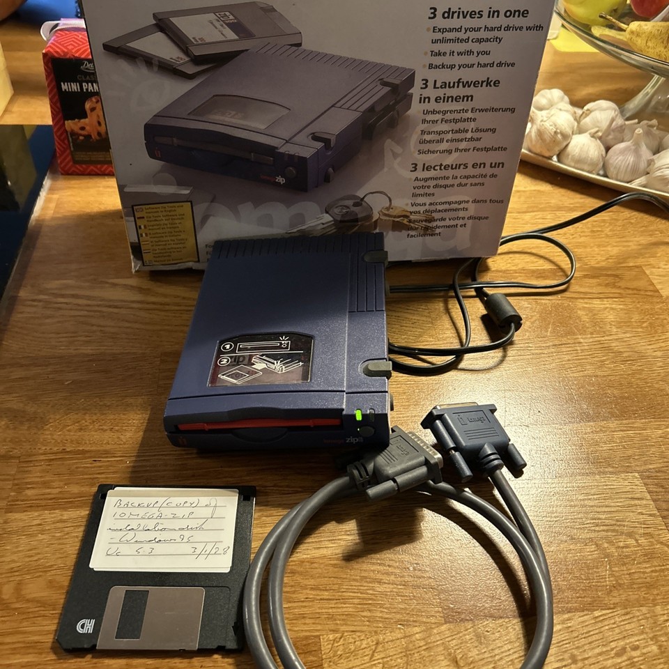 Boxed Iomega 100MB Parallel Port Zip drive | eBay Australia