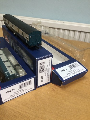 3 x Bachmann 39-274 Mk1 GUV General Utility Van Intercity Motorail Blue ...