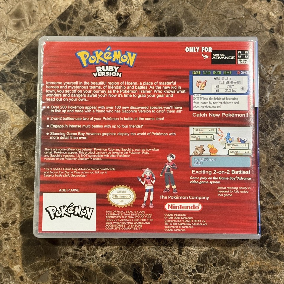 Pokemon Ruby Nintendo Gameboy Advance GBA - USA - Fast Shipping | eBay