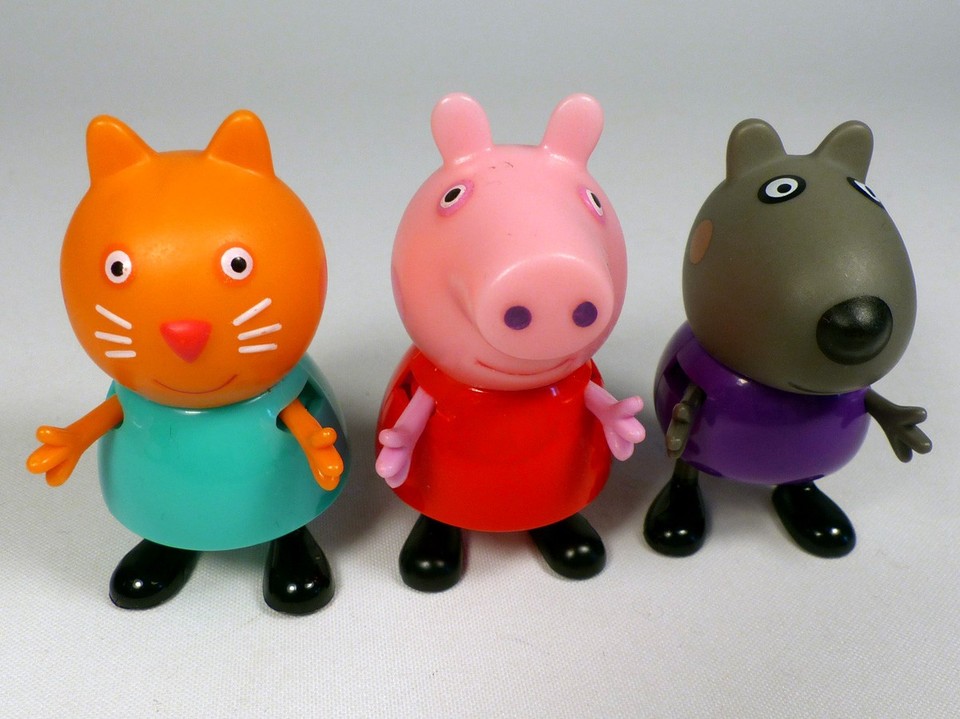 PEPPA PIG Figure Bundle x12 DANNY DOG Mummy ZEBRA Elephant RABBIT Cat ...