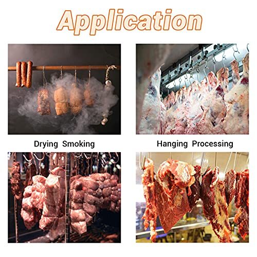 5 Pack 8 Inch Stainless Steel Meat Hanging Hooks for Smoking Grilling ...