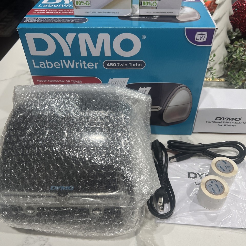 Dymo LabelWriter 450 Twin Turbo Label Printer Thermal Model 1750160 LN ...