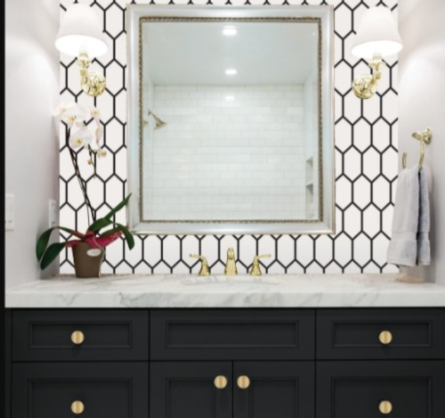 *SALE* SIMPLIFY LOT 3 ROLLS HEXAGON HONEYCOMB WALLPAPER WHITE GREY 43 ...