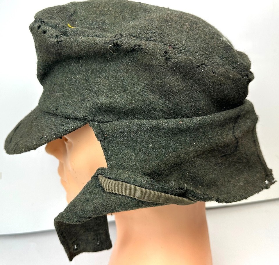 WW2 German WAFFEN SS M43 cap no insignias attic found headgear ...