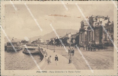 cn329 cartolina palermo citta' foro umberto I e porta felice | eBay